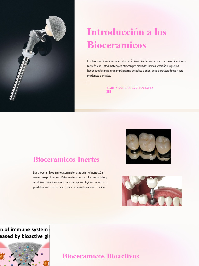 Bioceramicos | PDF | Hueso | Implante dental