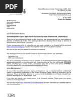 Wits Financial Aid and Fees Contacts | PDF