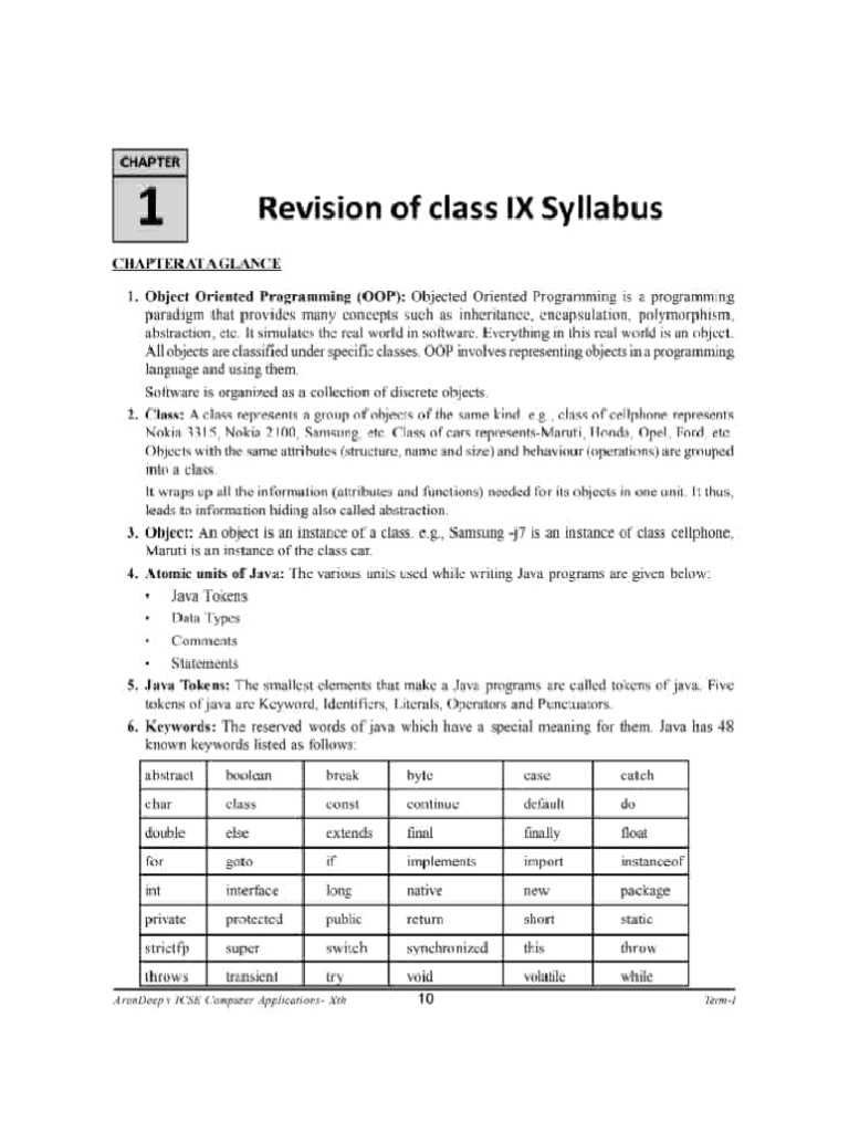 ICSE Class 10 Computer Application MCQ | PDF