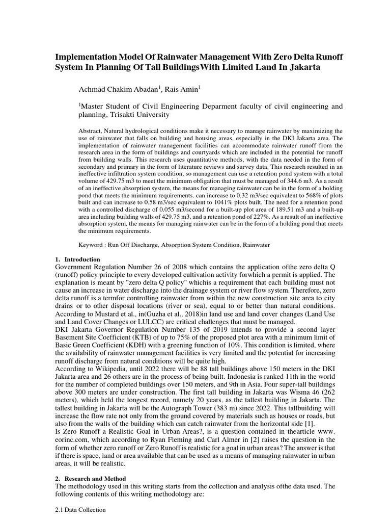 Paper Chakim Rais R1 | PDF | Surface Runoff | Discharge (Hydrology)