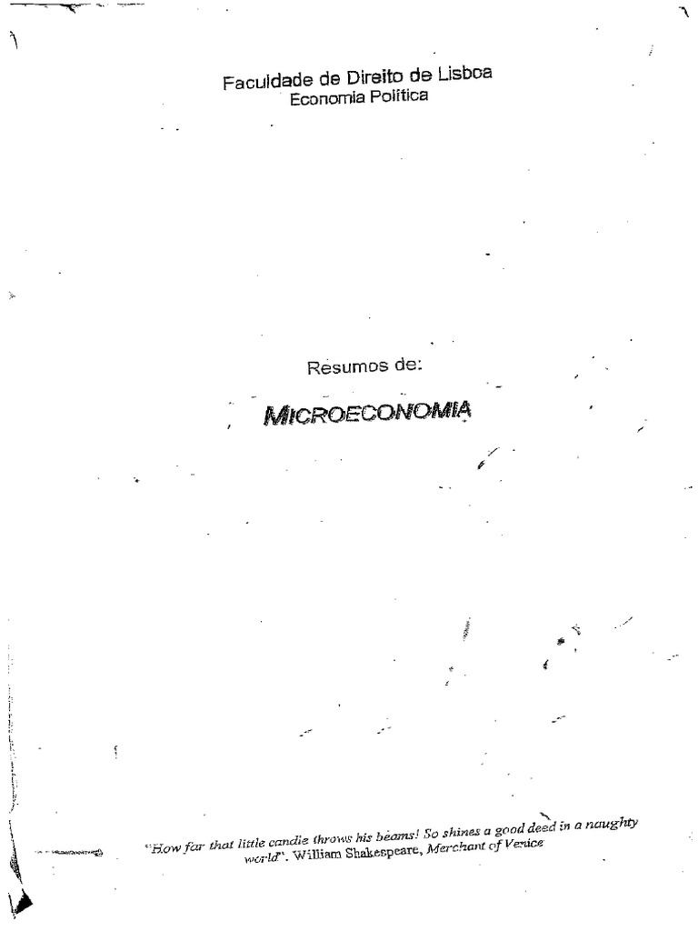 1º Parte - Sebenta Economia | PDF