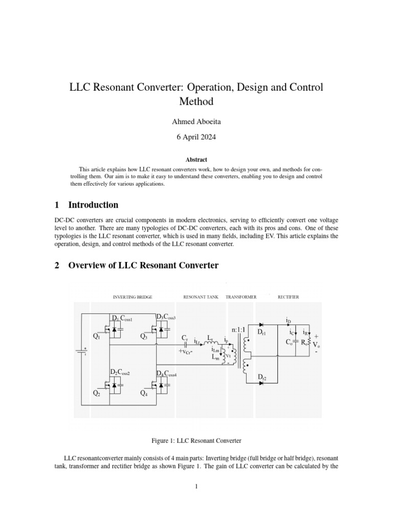 LLC Resonant Converter 1713008423 | PDF | Resonance | Electronics