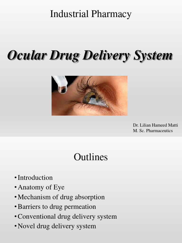 Ocular Drug Delivery Insights | PDF | Cornea | Human Eye