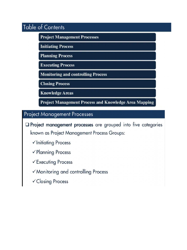 Week3 Ch3 Project Management Processes | Pdf