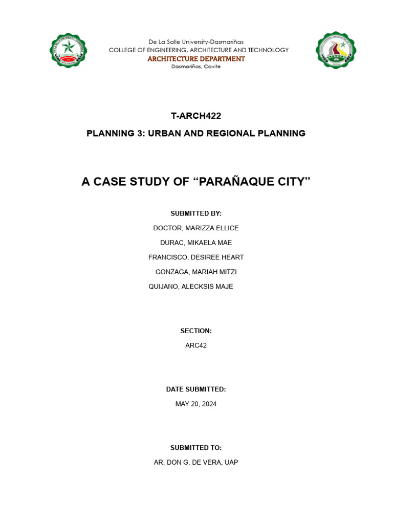 Urban Planning Case Study: Parañaque City | PDF | Climate Resilience ...