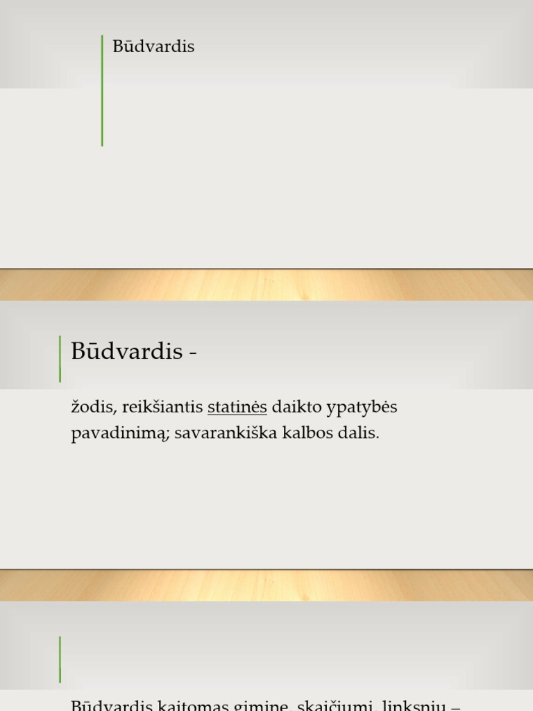 Būdvardis 1 | PDF