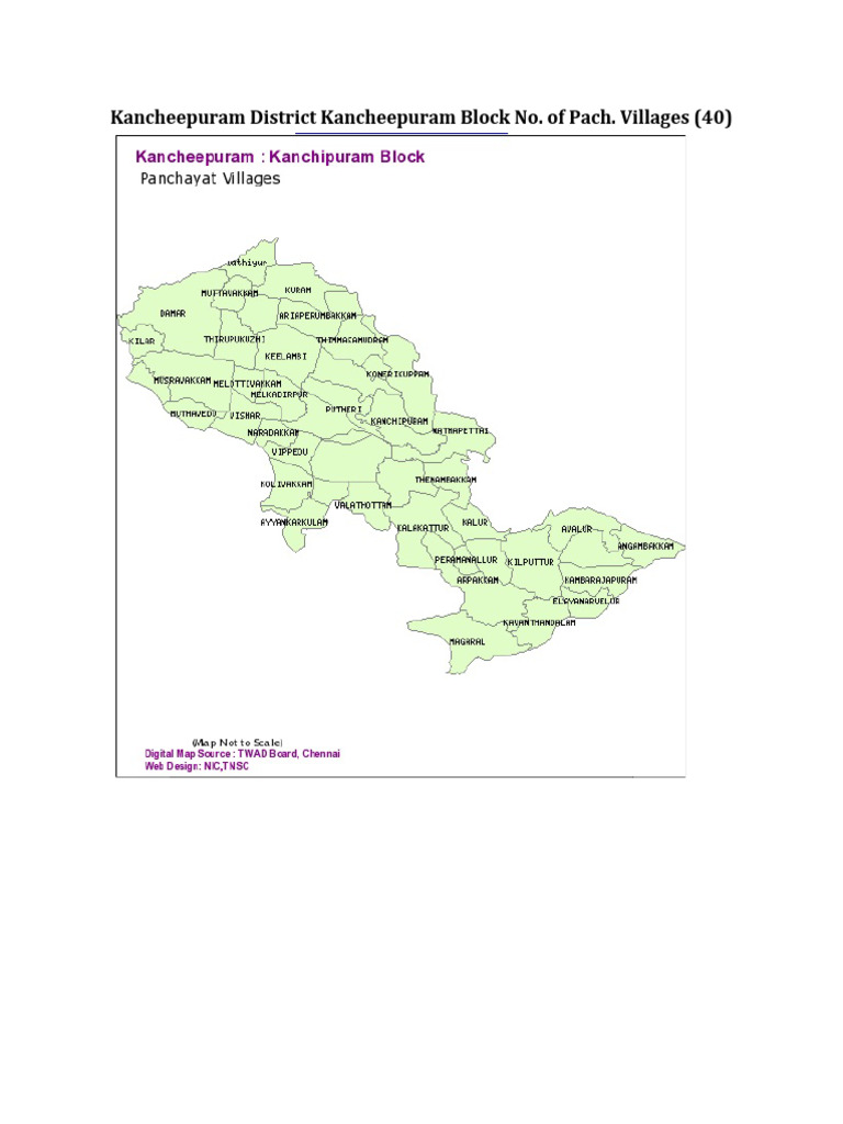 Kancheepuram District Panchayat Villages | PDF
