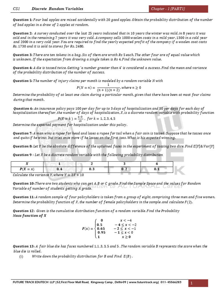 Ass 1 | PDF | Probability Theory | Statistical Theory