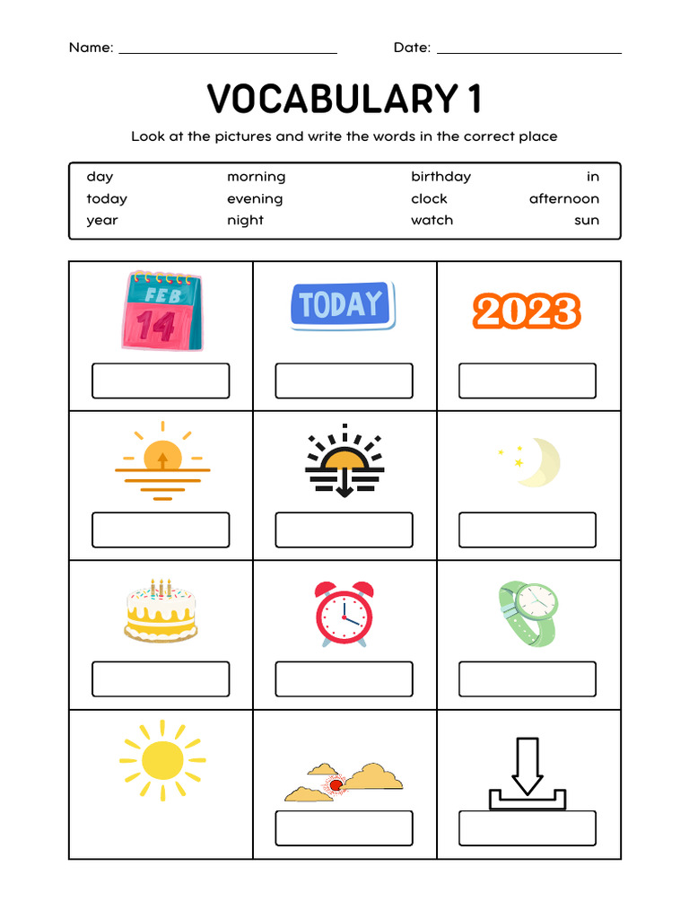 My First Vocabulary | PDF