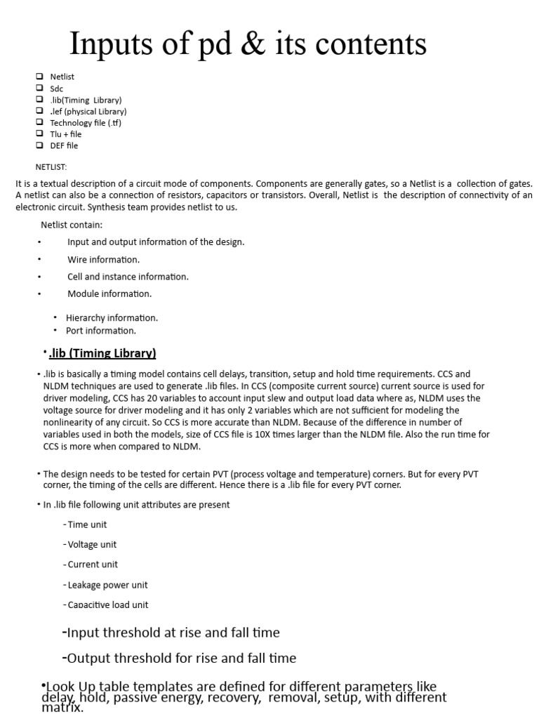 Inputs of PD & Its Contents | PDF | Electrical Engineering | Computer ...