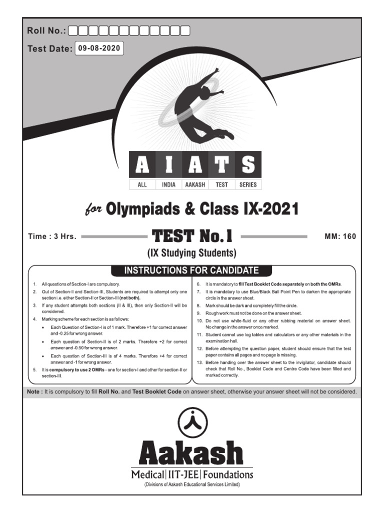 9th AIATS 2021 No-1 | Download Free PDF | Acceleration | Speed
