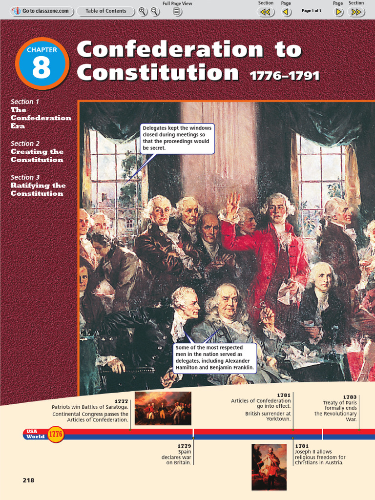 Confederation to Constitution Overview | PDF | Constitutional ...