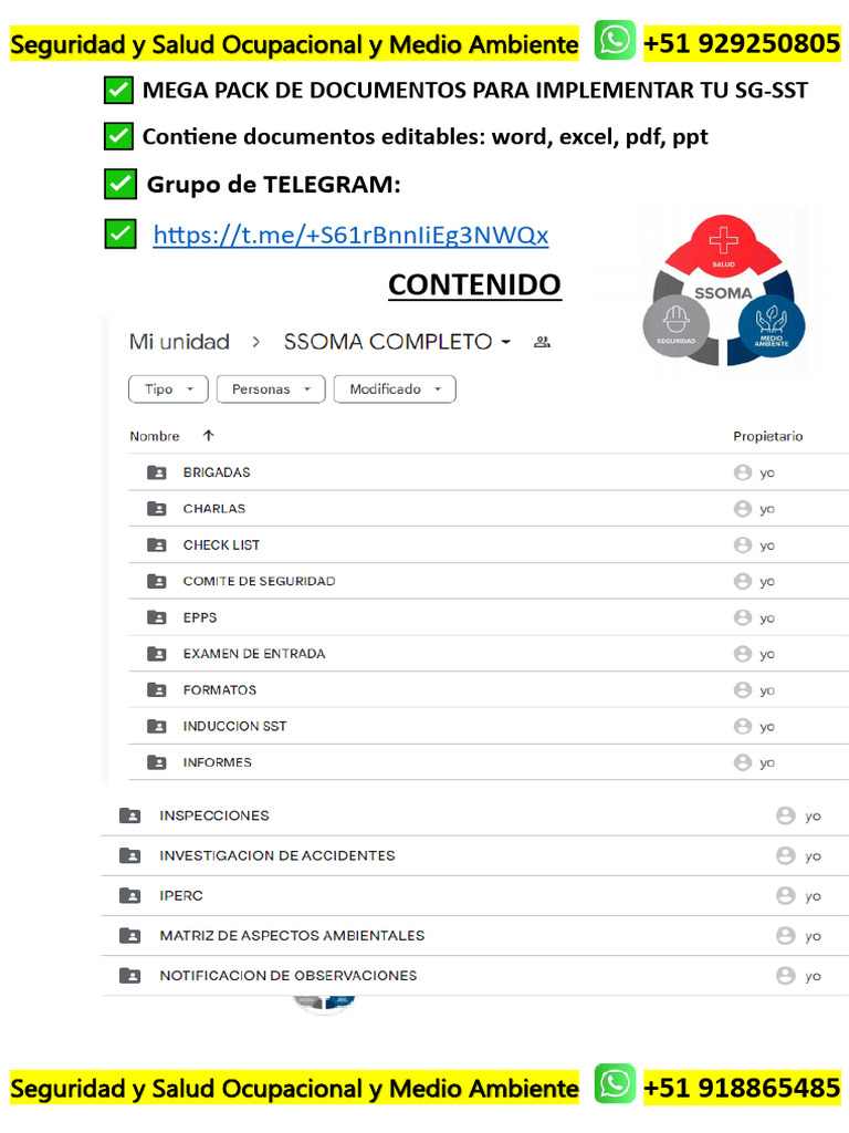 Mega Pack SG-SST para Telegram | PDF | Paquetes de software de ...