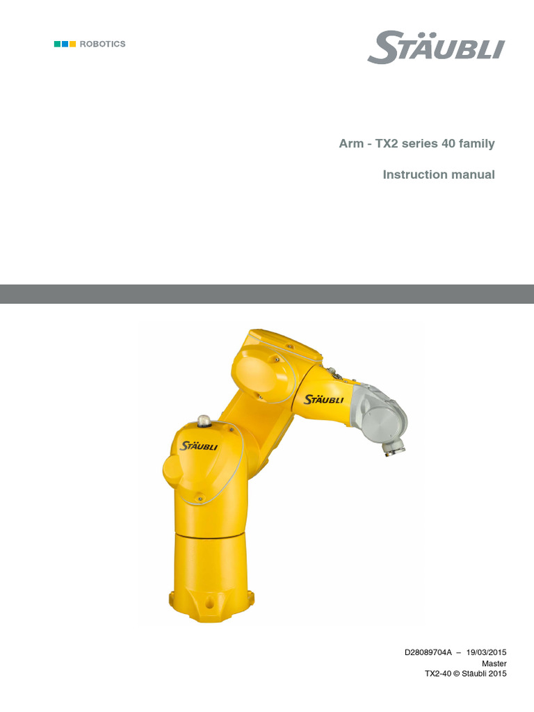 Manual - Arm TX2-40 | PDF | Electrical Connector | Safety