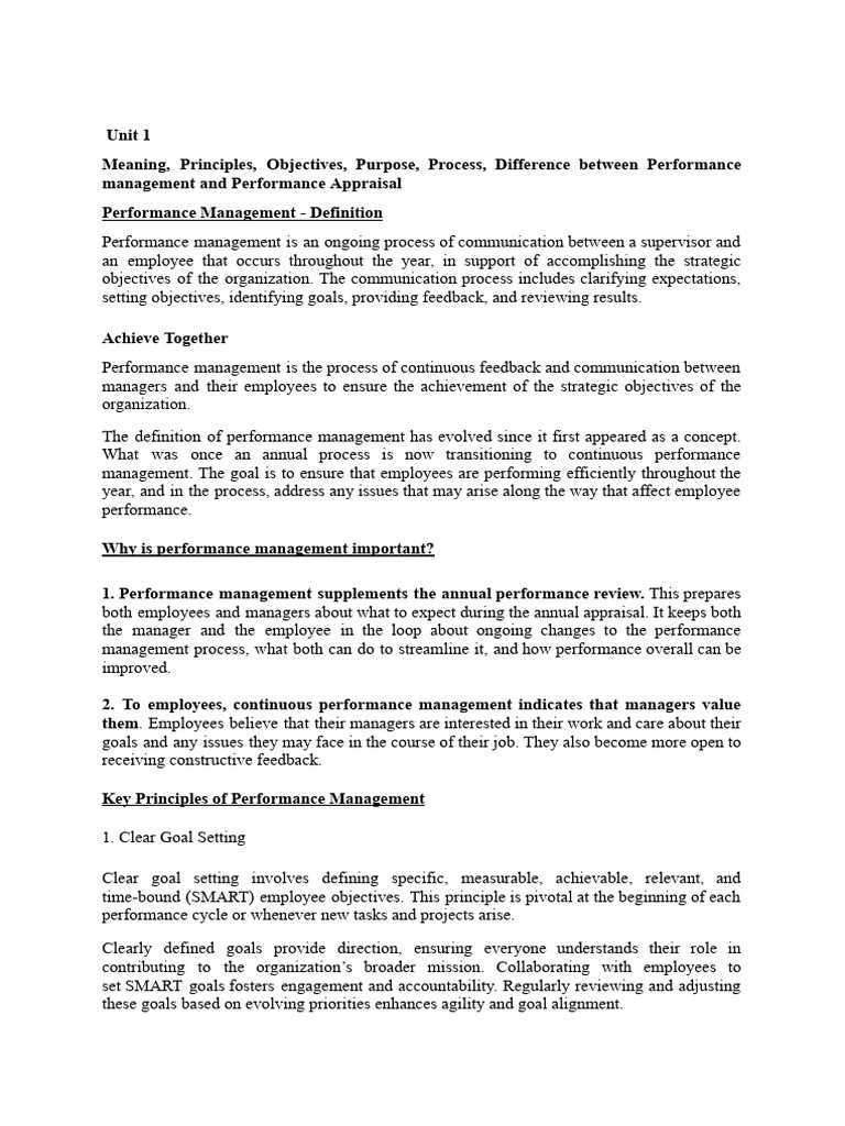 Performance Management | Download Free PDF | Performance Appraisal | Goal