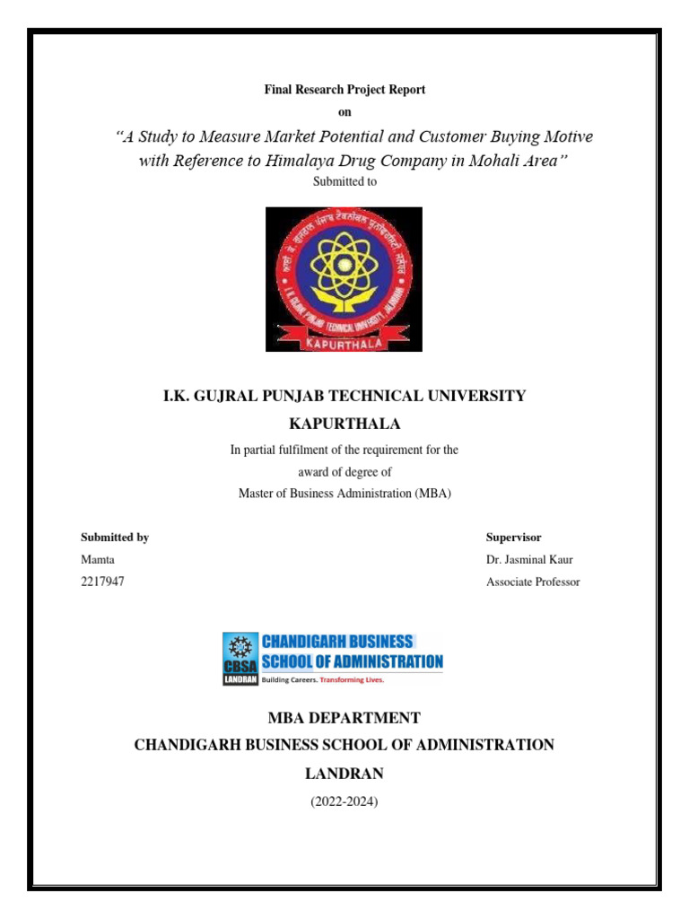 FInal Project Report - FPR of MBA Final | PDF | Brand | Retail