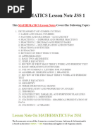 Mathematics Exam Questions For JSS1 First Term | PDF | Test (Assessment ...