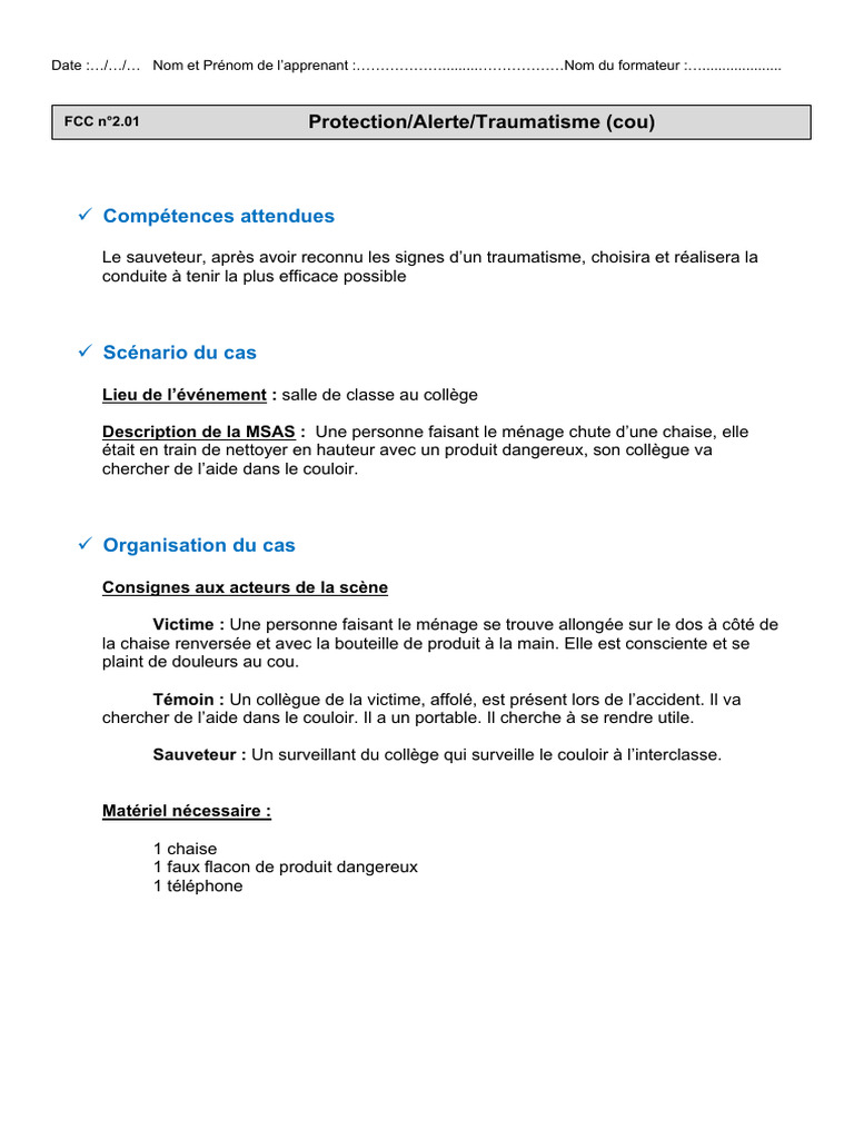 Cas concret : Gestion d'un traumatisme au collège | PDF