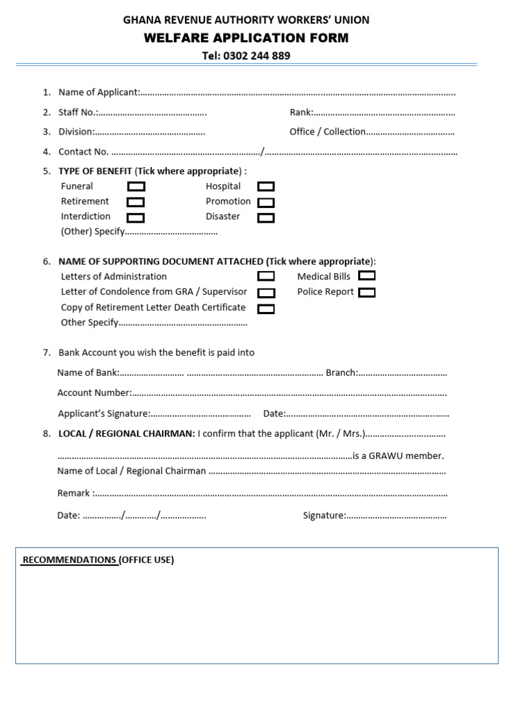 Welfare Benefits Application Guide | PDF