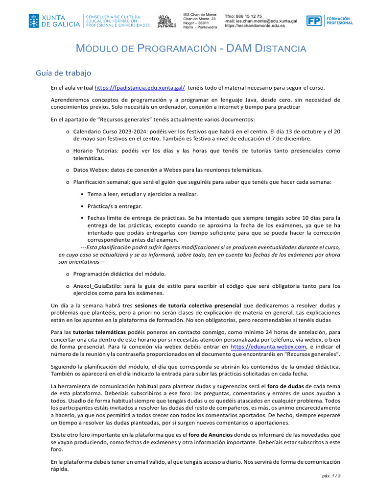 Directrices PROGRAMACION 2023-2024 | PDF | Crecimiento personal y profesional | Negocios