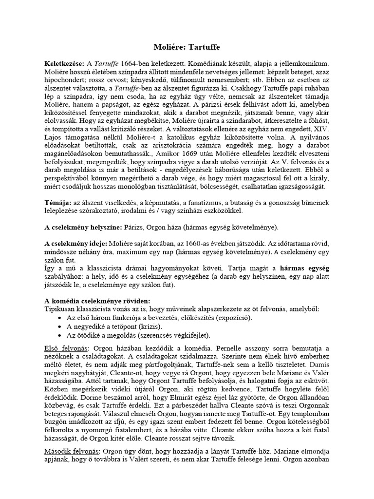 Moliére - Tartuffe | PDF