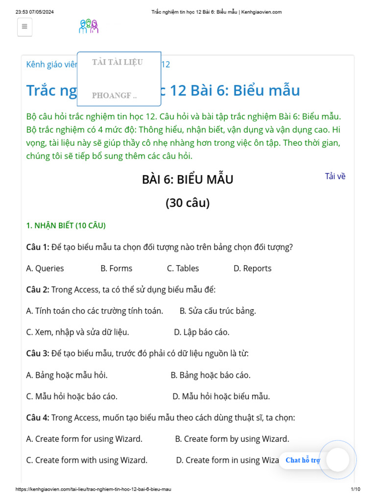 Bai 6 | PDF