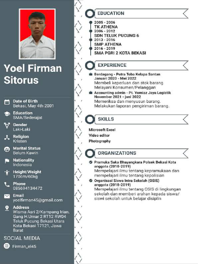 CV Yoel Firman S | PDF