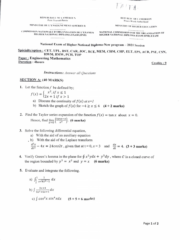 2021 HND Questions File 2 | PDF | Qualifications | Vocational Education