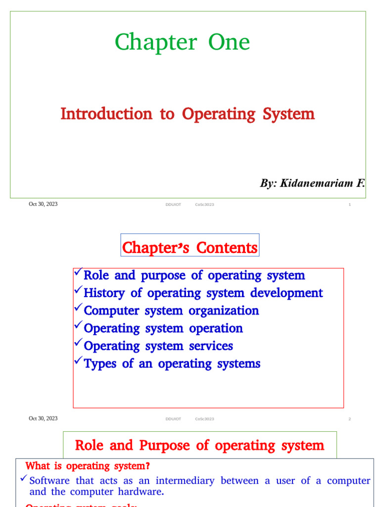 Chapter 1 History and Overview To OS | PDF | Operating System | Programming