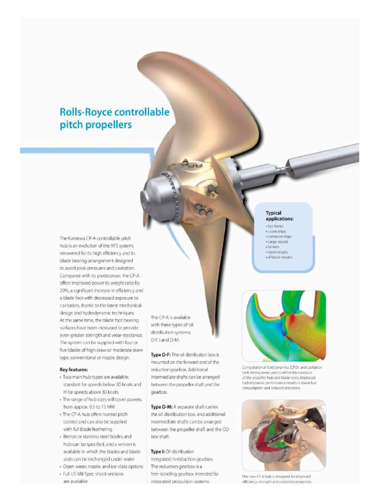 Rolls-Royce Controllable Pitch Propellers | PDF