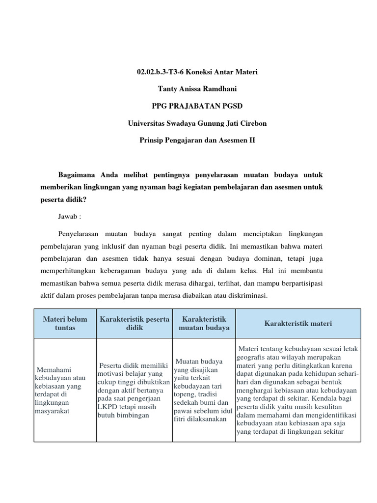 02.02.b.3-T3-6 Koneksi Antar Materi | PDF | Karier & Perkembangan