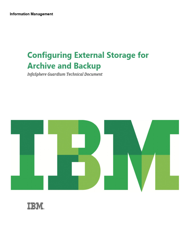 Configuring External Storage For Archive Backup - Tech | PDF | Backup | Computer Data Storage