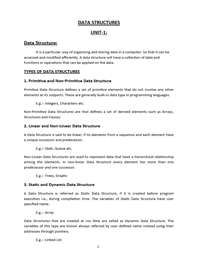 Unit I Pdf Queue Abstract Data Type Time Complexity