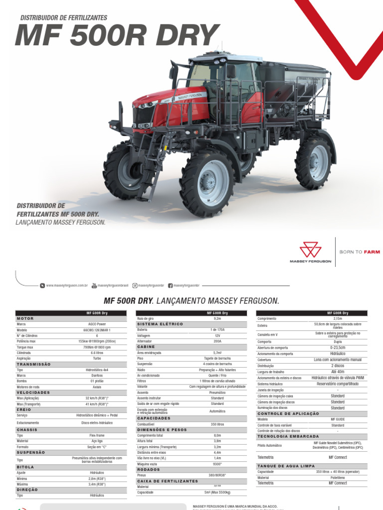 Folheto Web MF 500r Dry | PDF | Motores