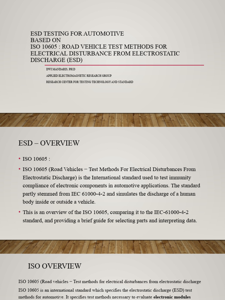 ISO 10605 ESD Testing for Vehicles | PDF | Electrostatic Discharge ...