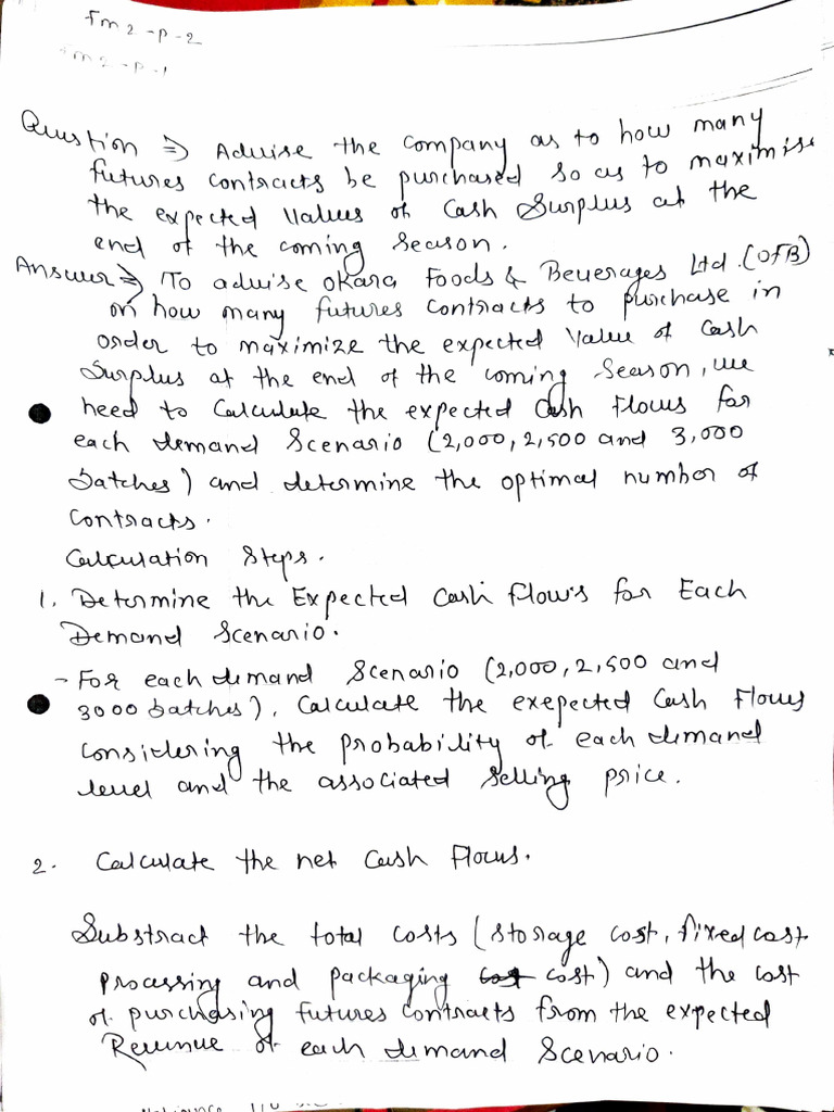 Future Contract Cash Flow Analysis | PDF