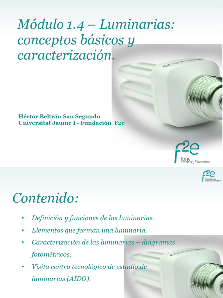 02 M1 - 4 - Luminarias | PDF | Filtro óptico | Óptica