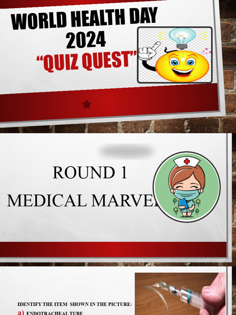 Medical Quiz for World Health Day 2024 | PDF | Social Science | Young Adult