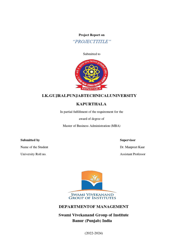 MBA - Project Guidelines PDF | PDF | Methodology | Master Of Business ...