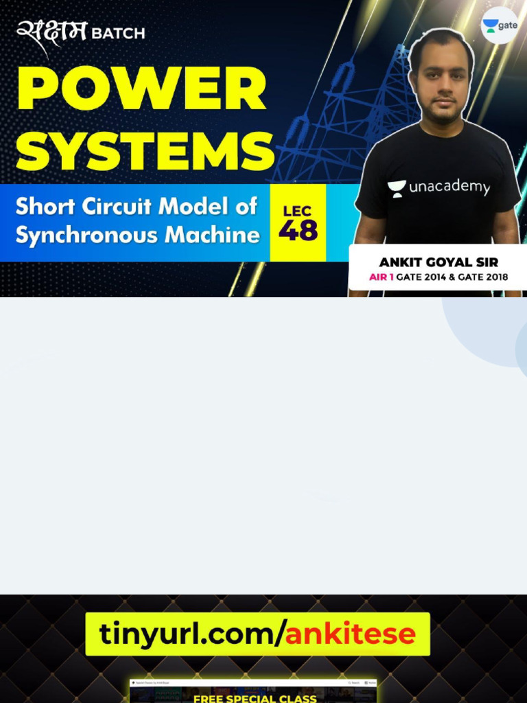 Lecture 48 Short Circuit Model Of Synchronous Machine Pdf