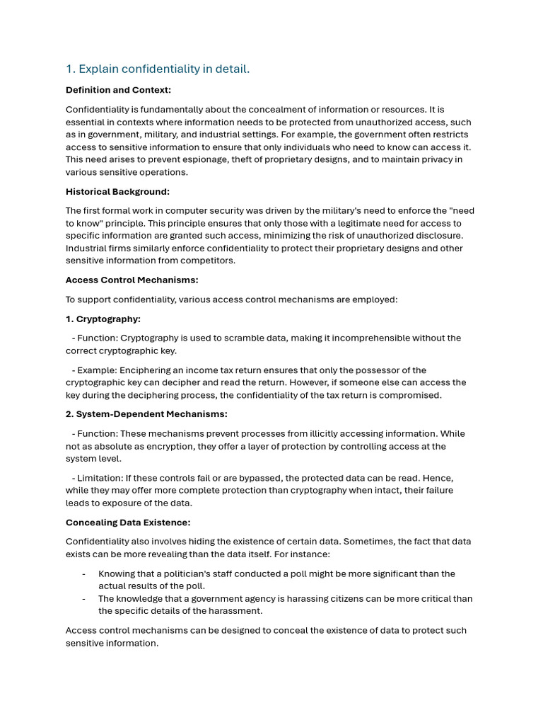 Information Security QnA Bank | PDF | Information Security | Computer Access Control