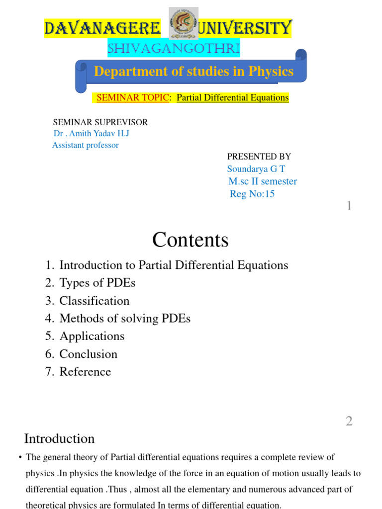 Pdes Ppt 111623 Pdf Partial Differential Equation Differential