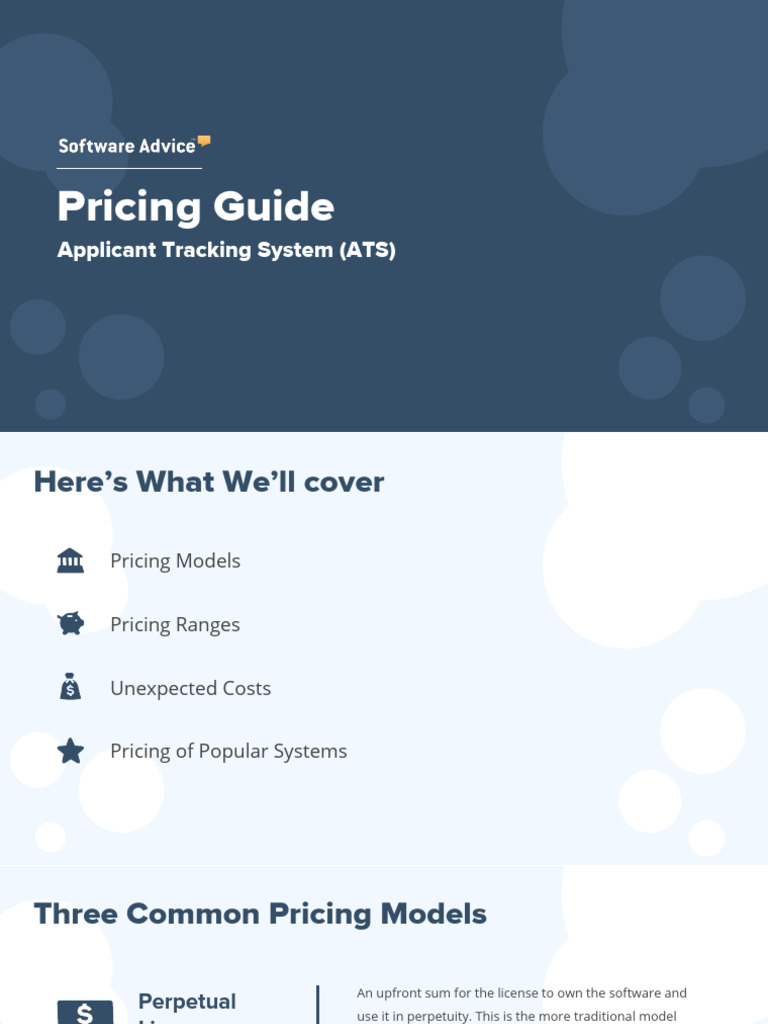 ATS Pricing Models and Cost Analysis | PDF | Subscription Business ...