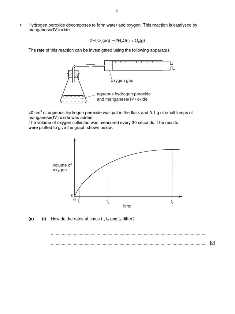 Chemical Reactions Worksheet | PDF | Catalysis | Oxide