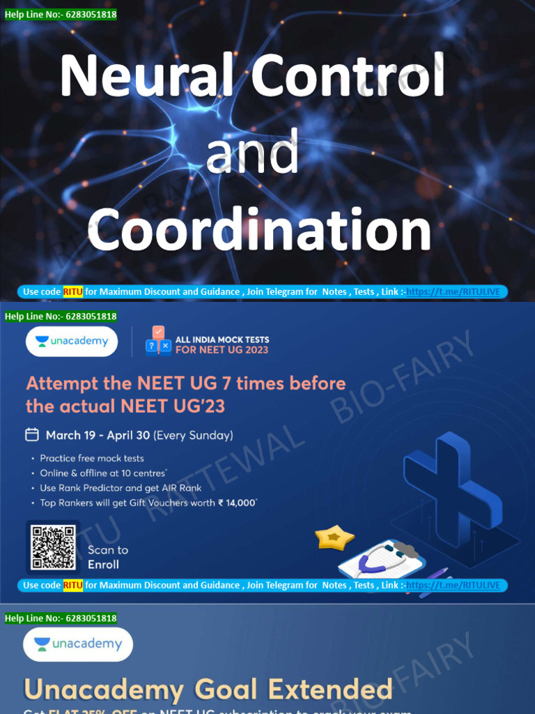 Neural Control and Coordination HAND WRITTEN NOTES+NCERT+PYQyoutube ...