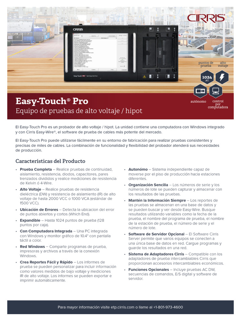 Easy Touch Pro Datasheet Es - MX 2023 1 2 | PDF | USB | Ingeniería ...