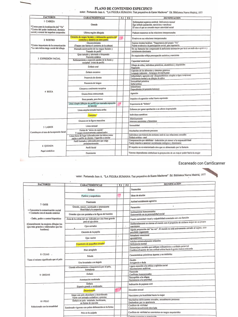 Indicadores Machover | PDF