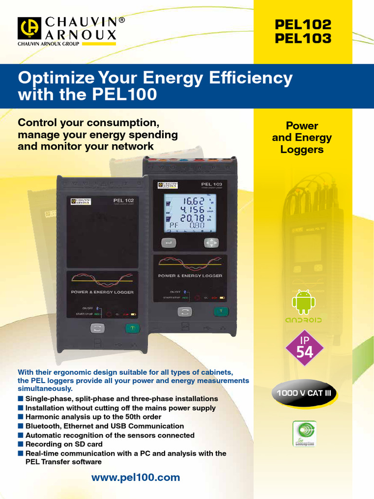 Power and Energy Logger PEL 103 | PDF | Electric Power Distribution ...