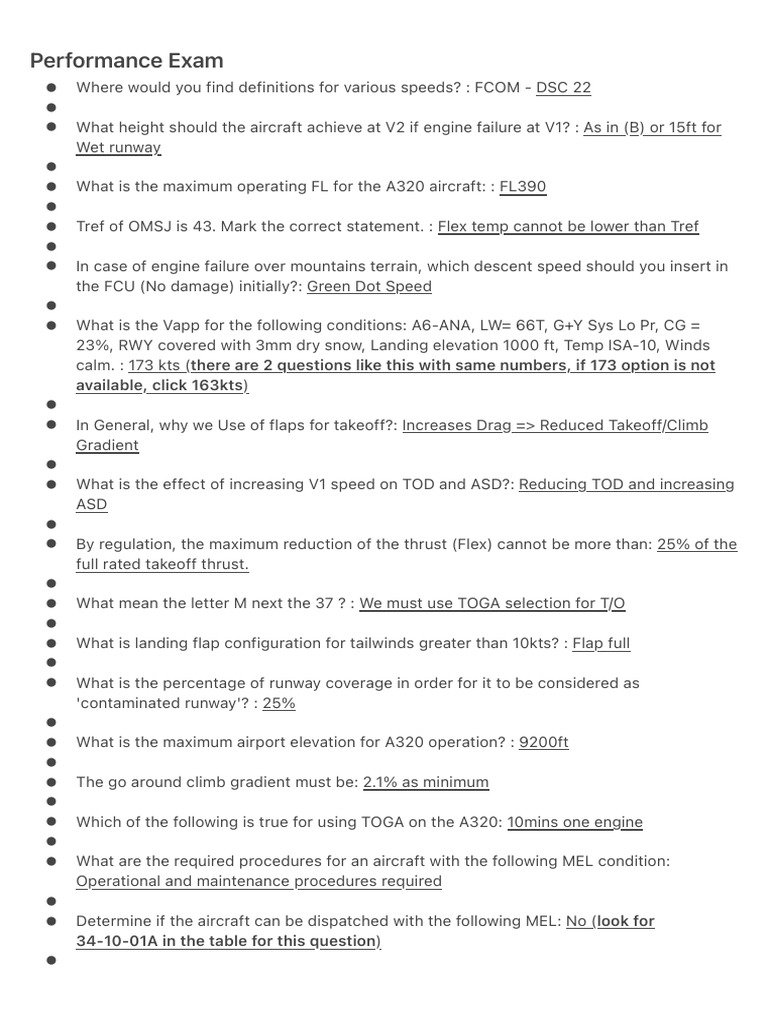 Performance Exam | PDF | Takeoff | Aviation