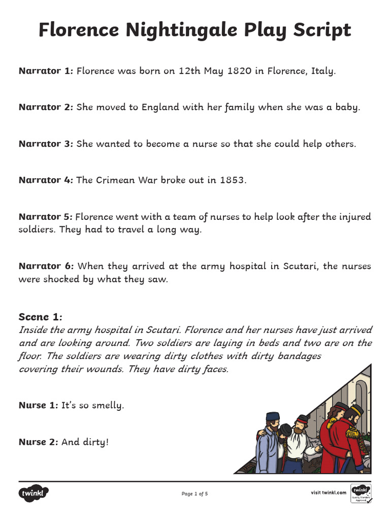 Florence Nightingale Play Script: Scene 1 | PDF | Florence Nightingale ...